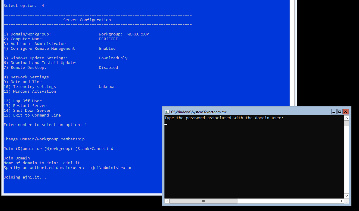 Add A Second Server 2019 Core Domain Controller In The Domain Ajniit 6449