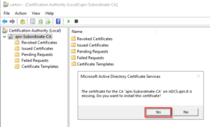 Active Directory Certificate Services (AD CS) on Windows Server 2019 ...