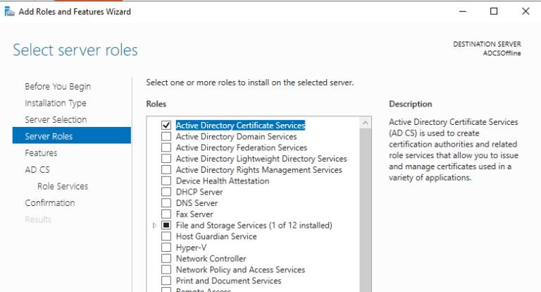 Active Directory Certificate Services (AD CS) on Windows Server 2019 ...