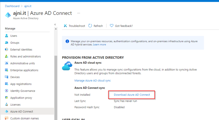 Configuring Azure AD Connect for user synchronization – ajni.IT